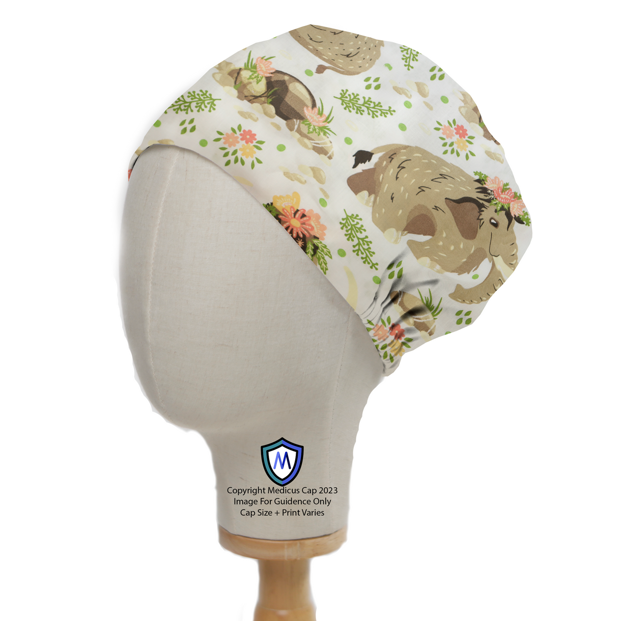Boho Boheme Monmouth Elephants Scrub Cap
